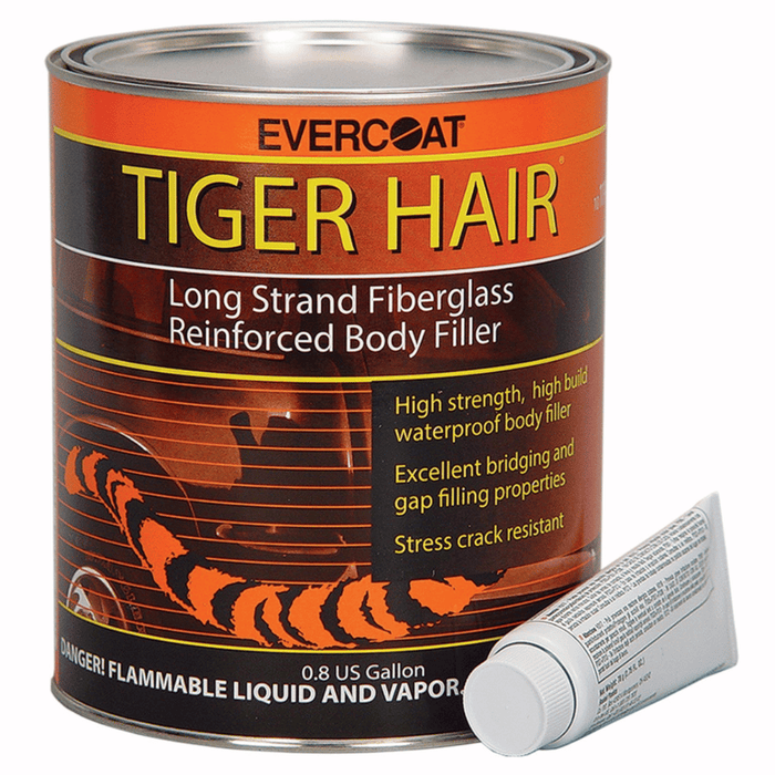 EVERCOAT TIGER HAIR 101189 Long Strand Reinforced Body Filler, 1 QT
